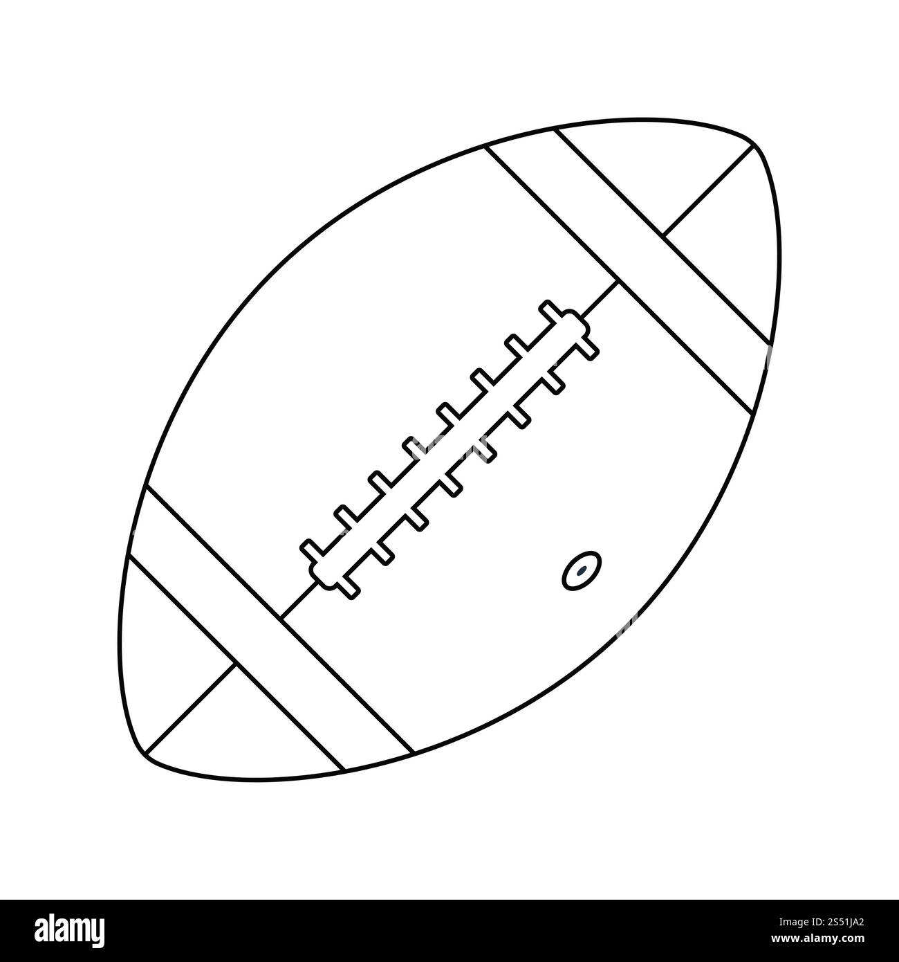 American football icon. Thin line design. Vector illustration Stock ...