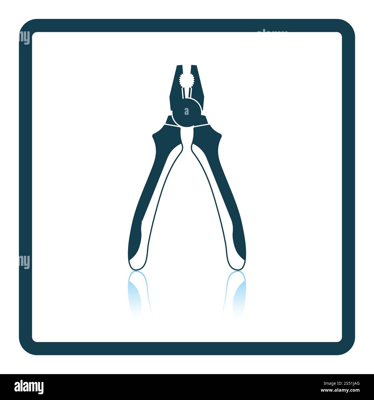 Pliers tool icon. Shadow reflection design. Vector illustration Stock ...