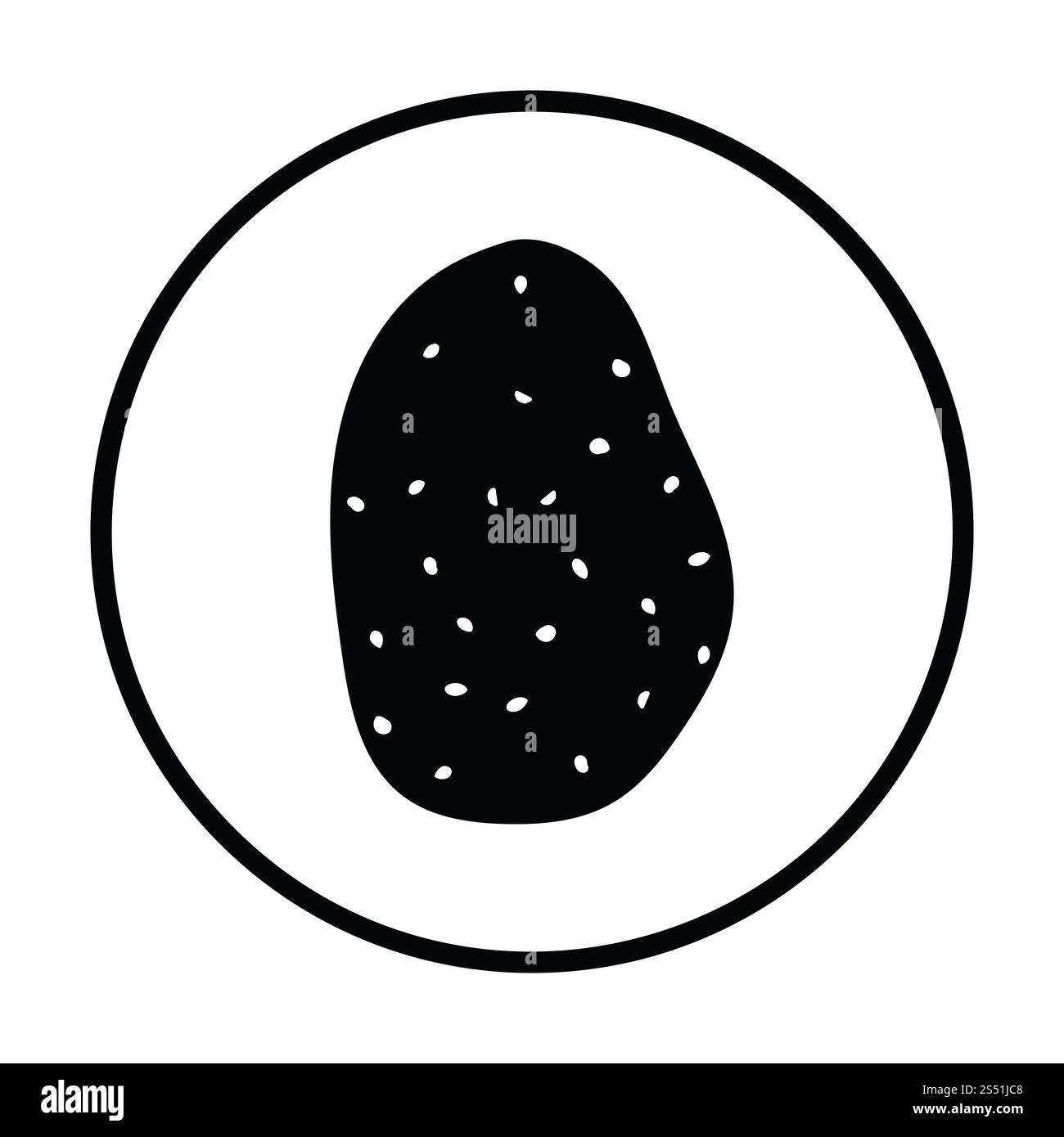 Potato icon. Thin circle design. Vector illustration Stock Photo - Alamy