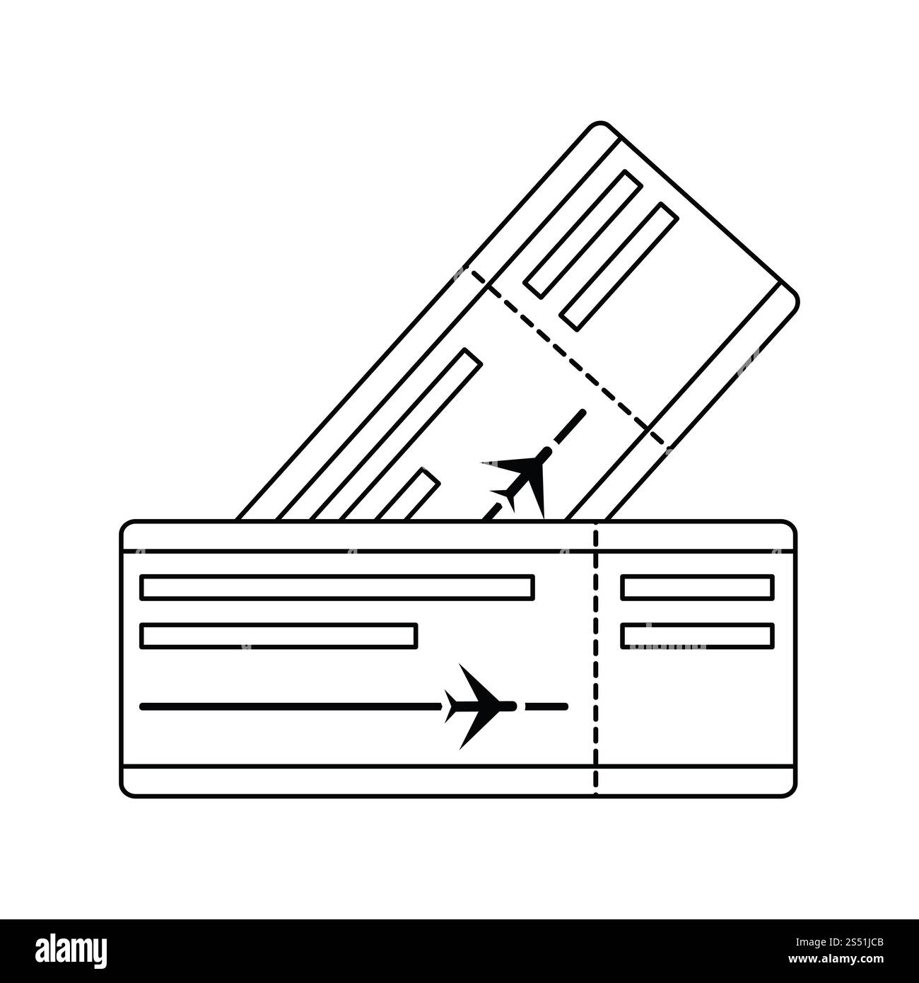 Plane icon vector tickets Cut Out Stock Images & Pictures - Alamy
