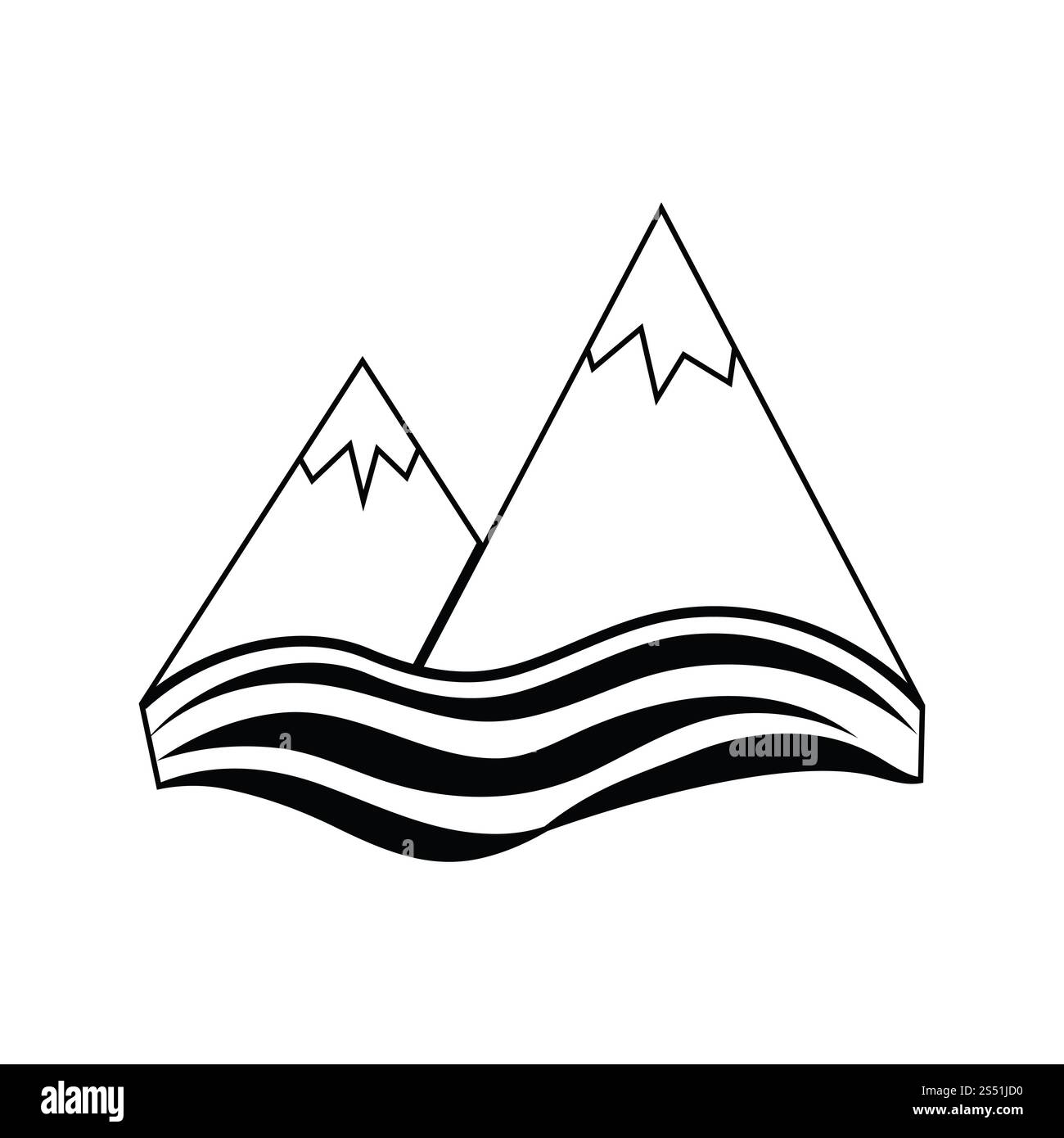 Landscape summer snow on Cut Out Stock Images & Pictures - Alamy