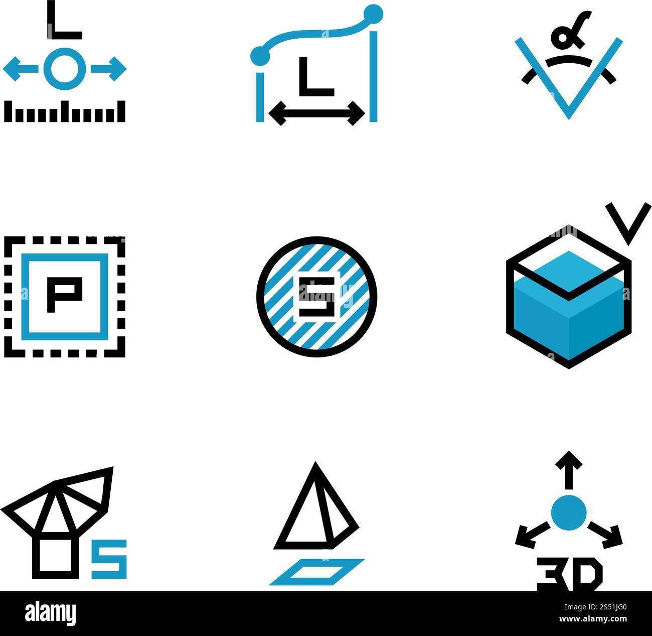Square area, size, surface areas, 3d dimension, angle and perimeter ...