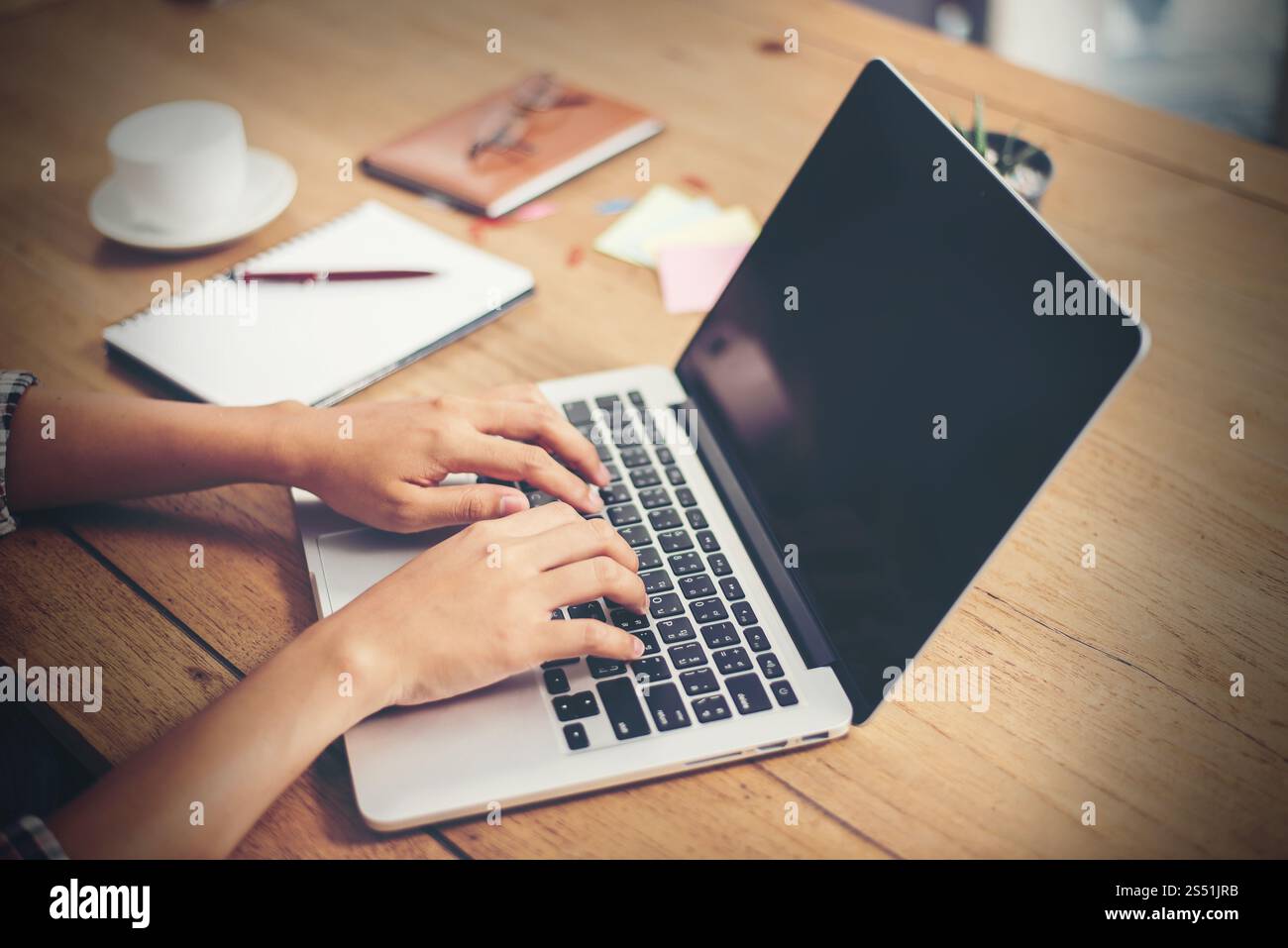 Paperwork young woman typing on hi-res stock photography and images - Alamy