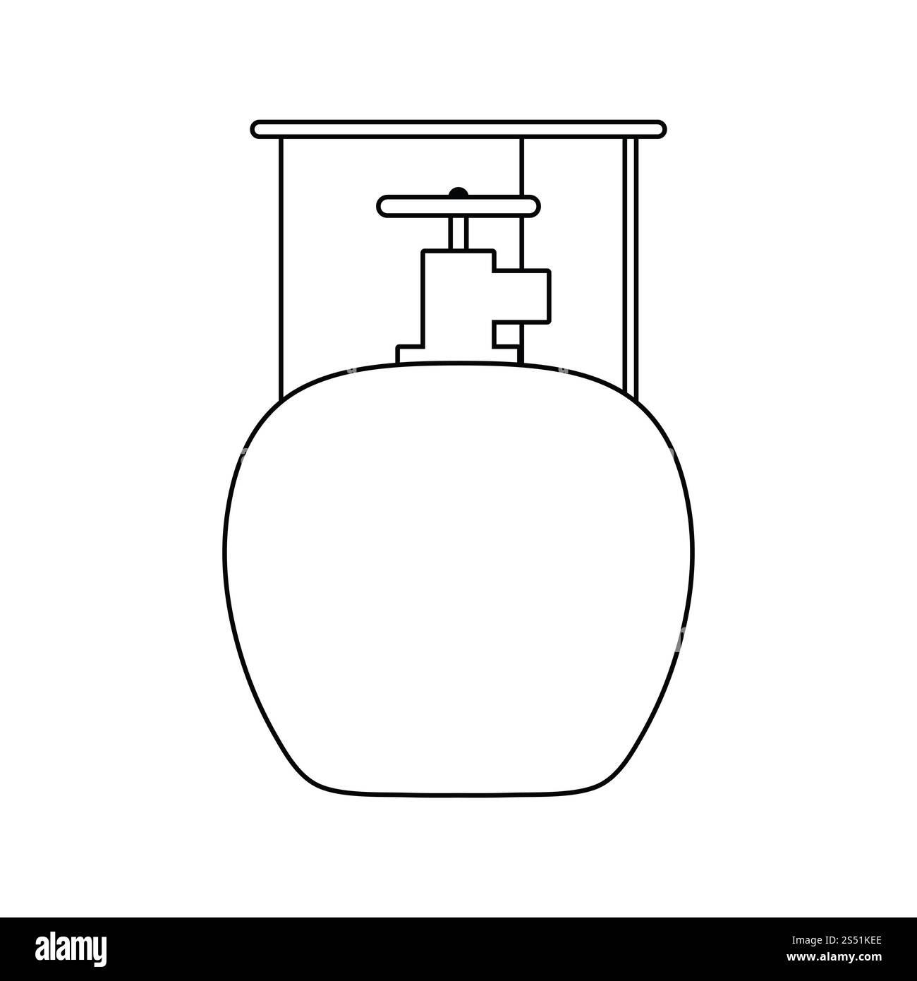 Icon of camping gas container. Thin line design. Vector illustration ...
