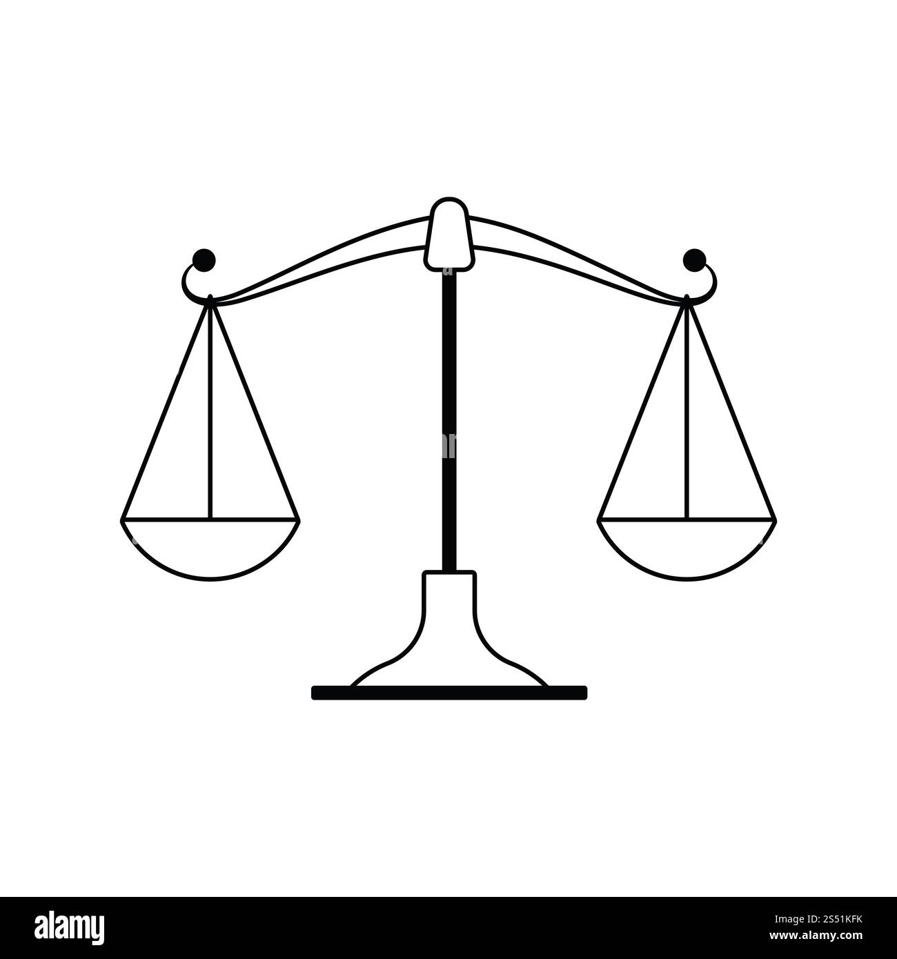 Icon of Scale. Thin line design. Vector illustration Stock Photo - Alamy