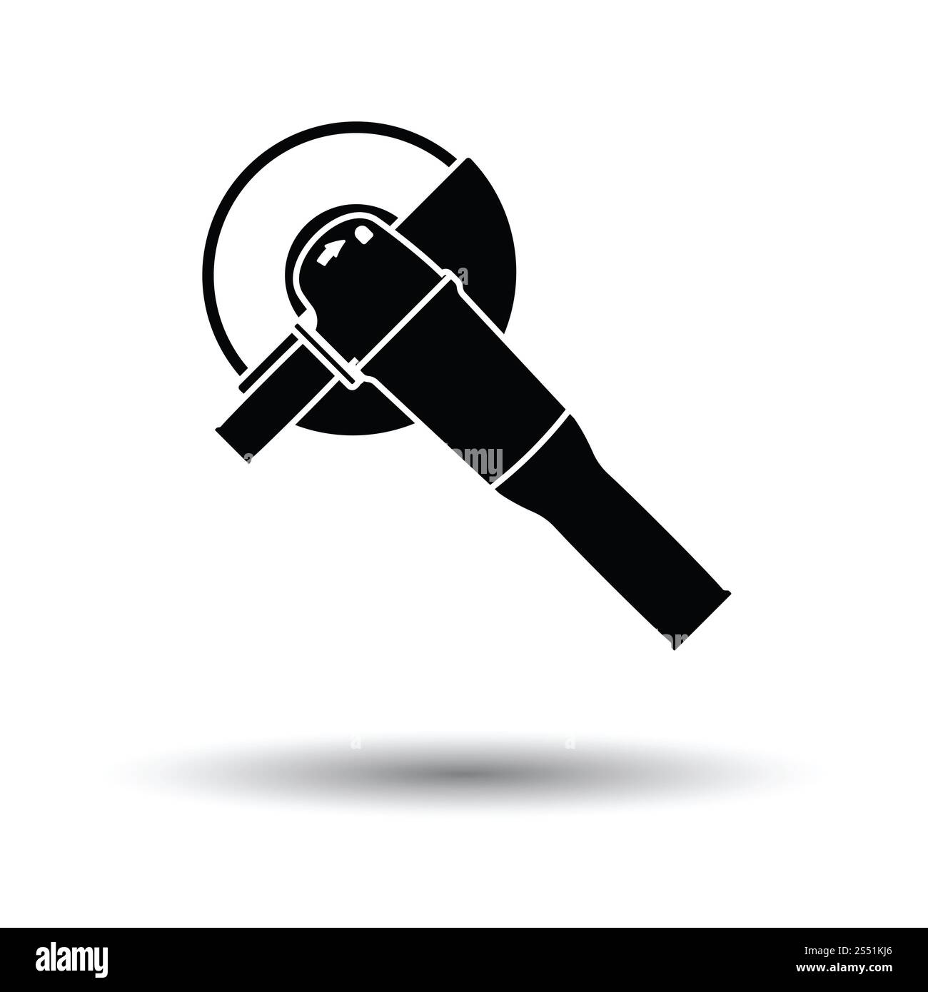 Grinder icon. White background with shadow design. Vector illustration ...