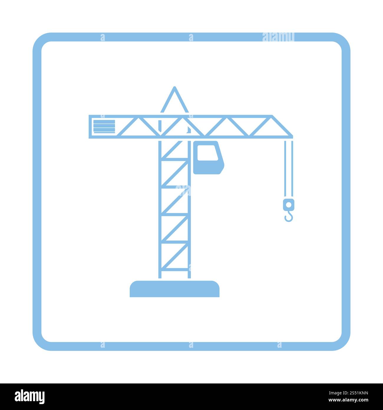 Icon of crane. Blue frame design. Vector illustration Stock Photo - Alamy