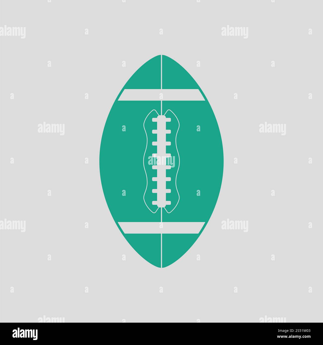 American football icon. Gray background with green. Vector illustration ...