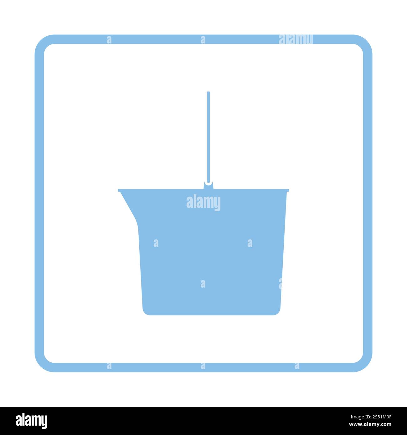 Icon of bucket. Blue frame design. Vector illustration Stock Photo - Alamy