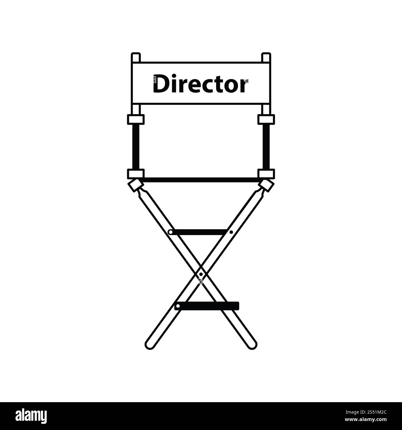 Director chair icon. Thin line design. Vector illustration Stock Photo ...