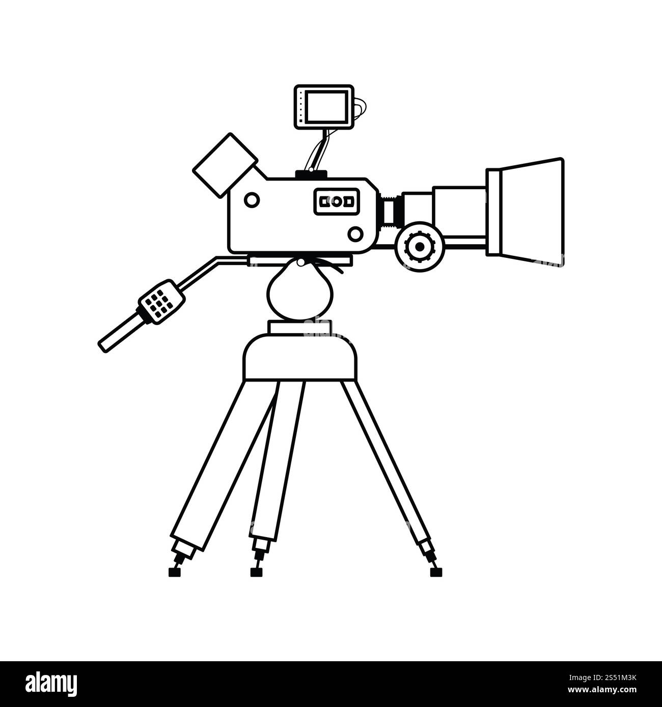 Camera single line art Cut Out Stock Images & Pictures - Alamy