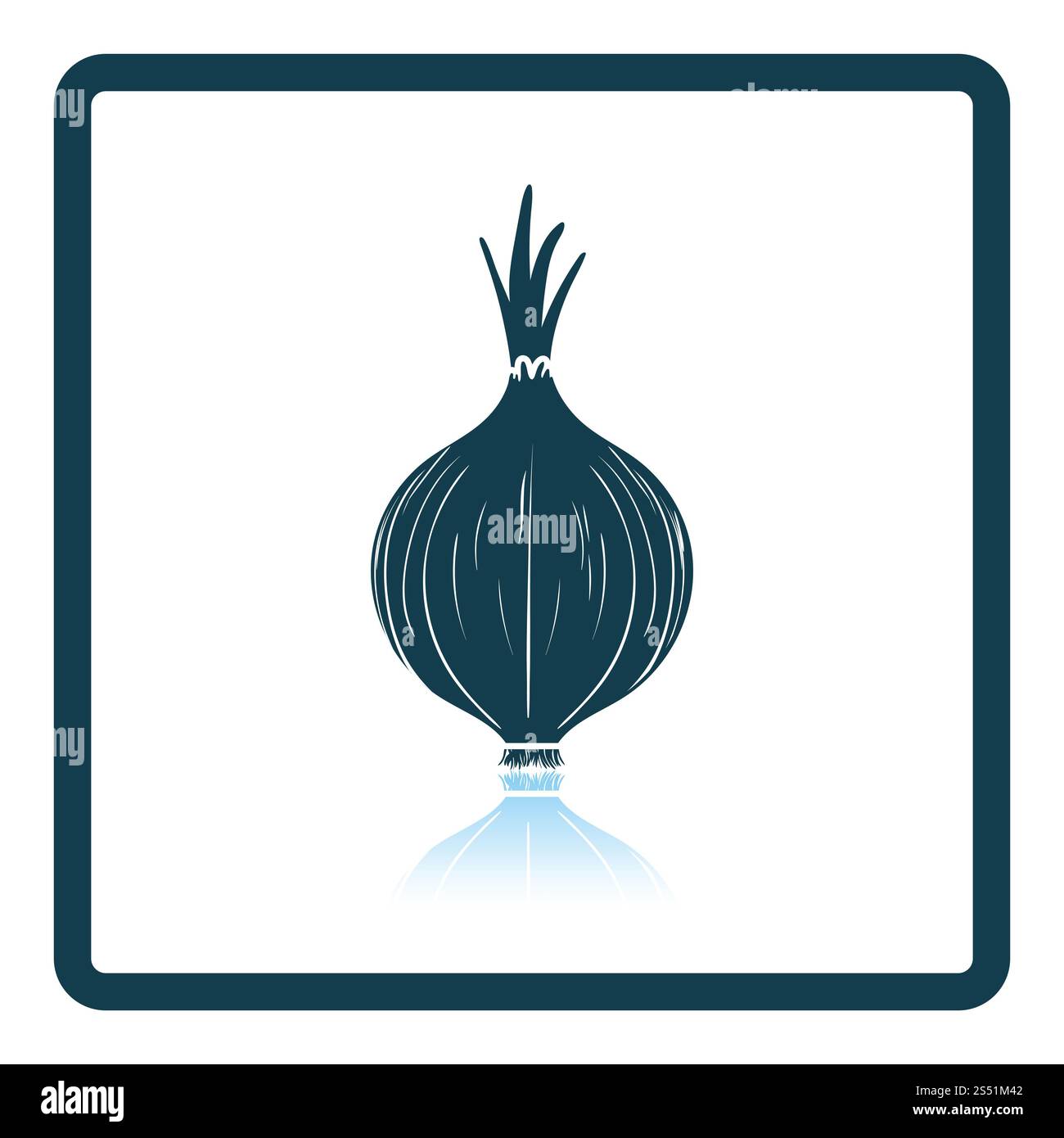 Onion icon. Shadow reflection design. Vector illustration Stock Photo ...