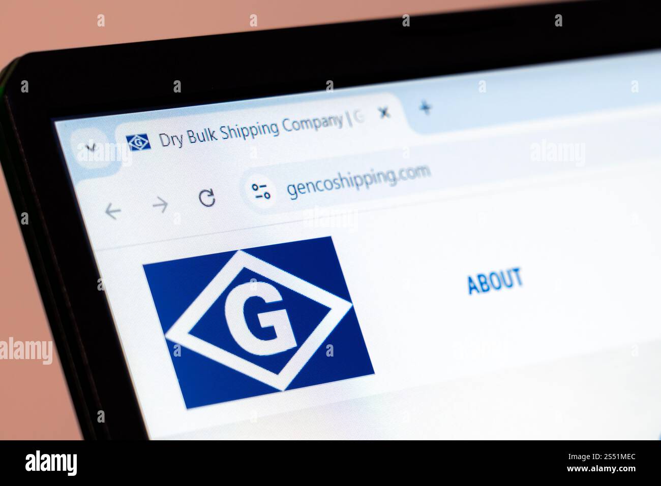 New York, USA - January 10, 2025: Genco Shipping company website ...