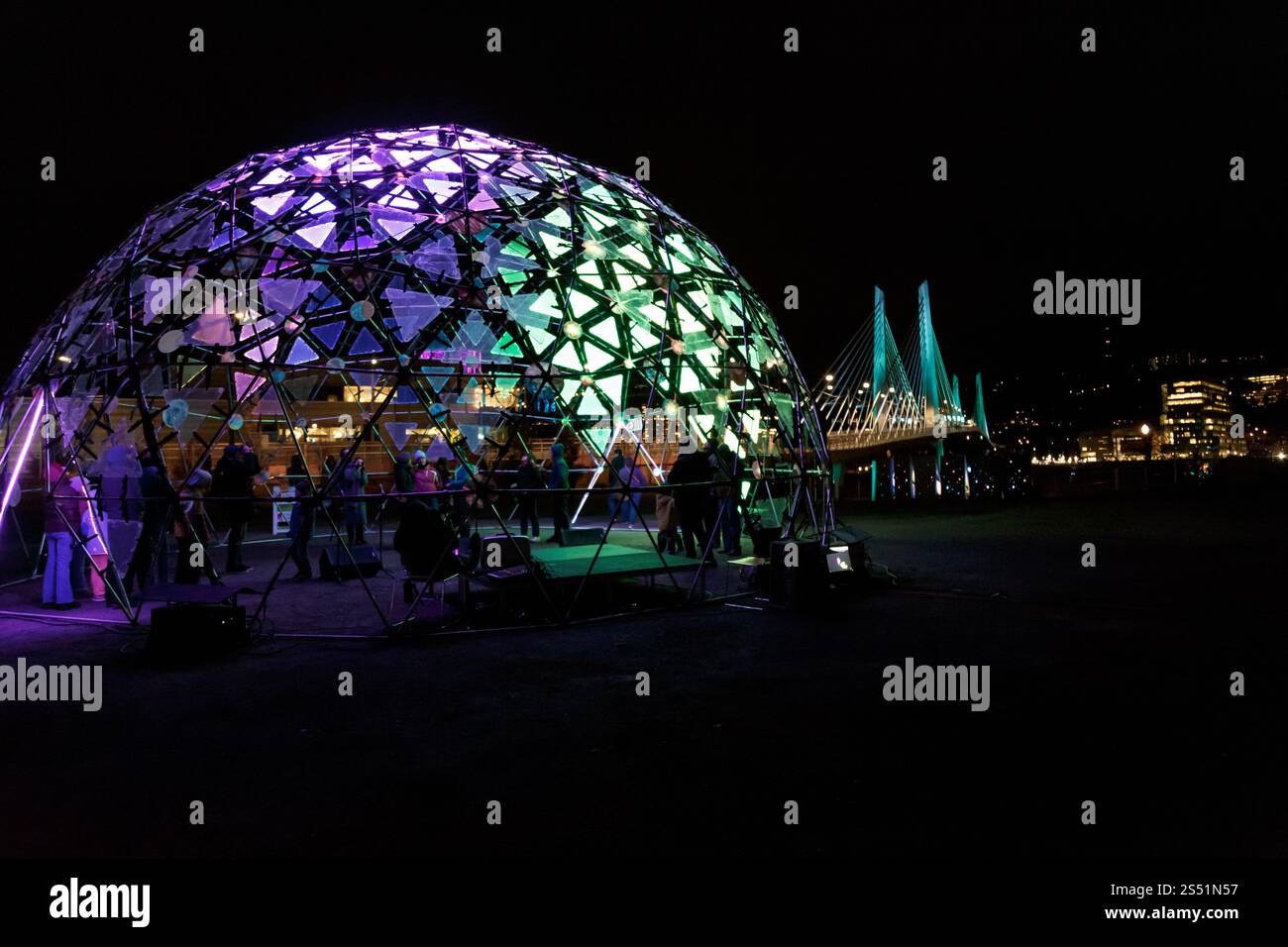 Winter Light Festival, Portland, Oregon. 1st February, 2017. The ...