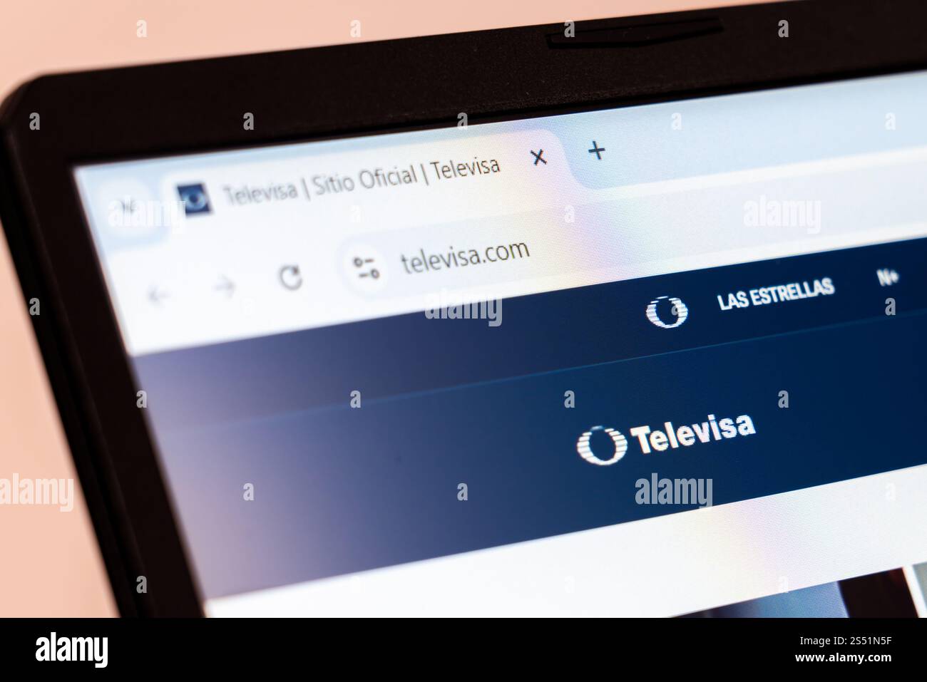 New York, USA - January 10, 2025: Televisa official website homepage ...