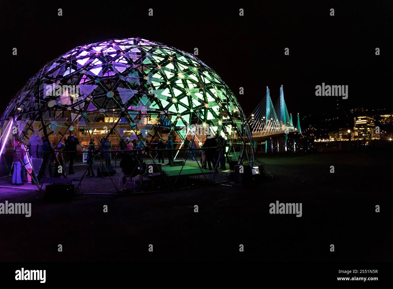 Winter Light Festival, Portland, Oregon. 1st February, 2017. The ...