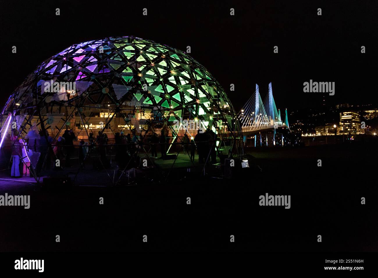 Winter Light Festival, Portland, Oregon. 1st February, 2017. The ...