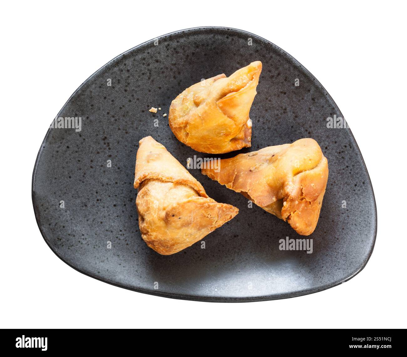 Indian cuisine - vegetable Samosa fried flaky pastry from green peas ...