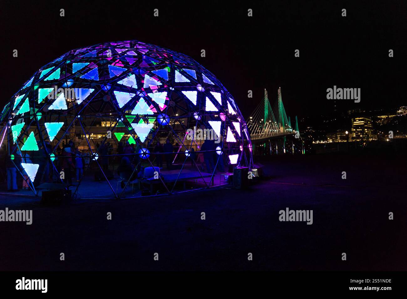 Winter Light Festival, Portland, Oregon. 1st February, 2017. The ...