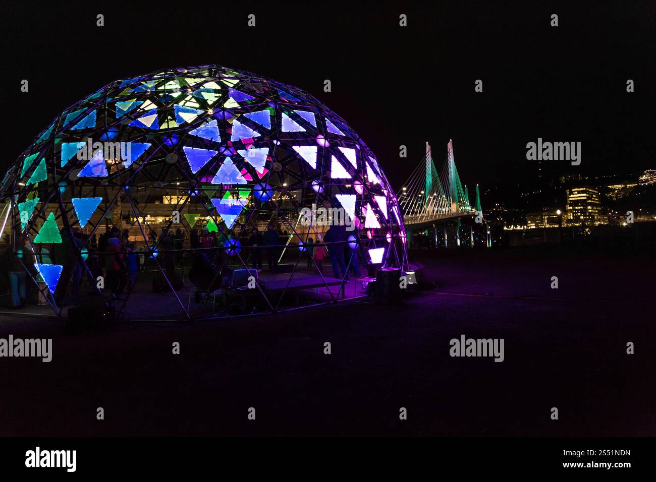 Winter Light Festival, Portland, Oregon. 1st February, 2017. The ...