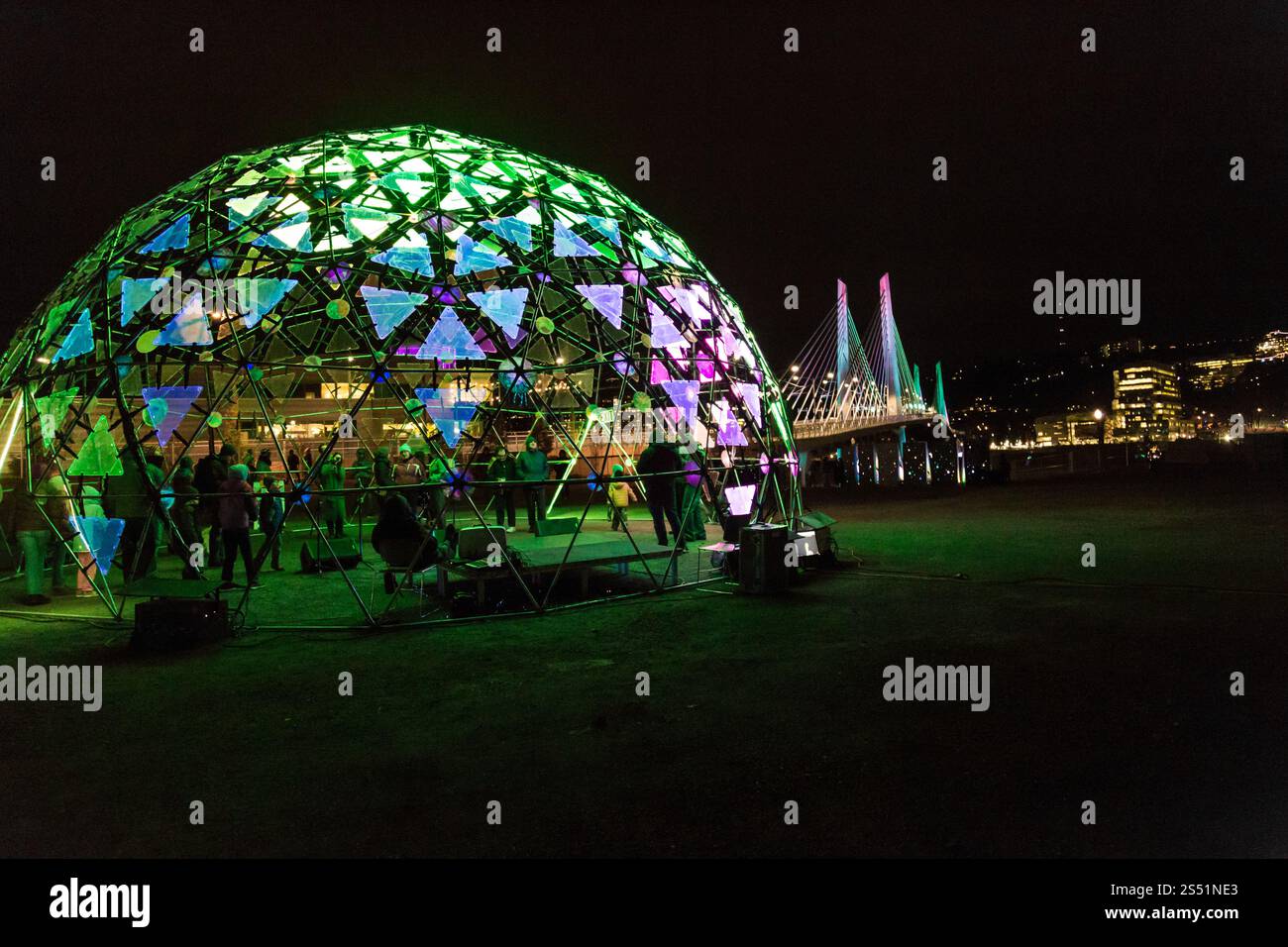Winter Light Festival, Portland, Oregon. 1st February, 2017. The ...