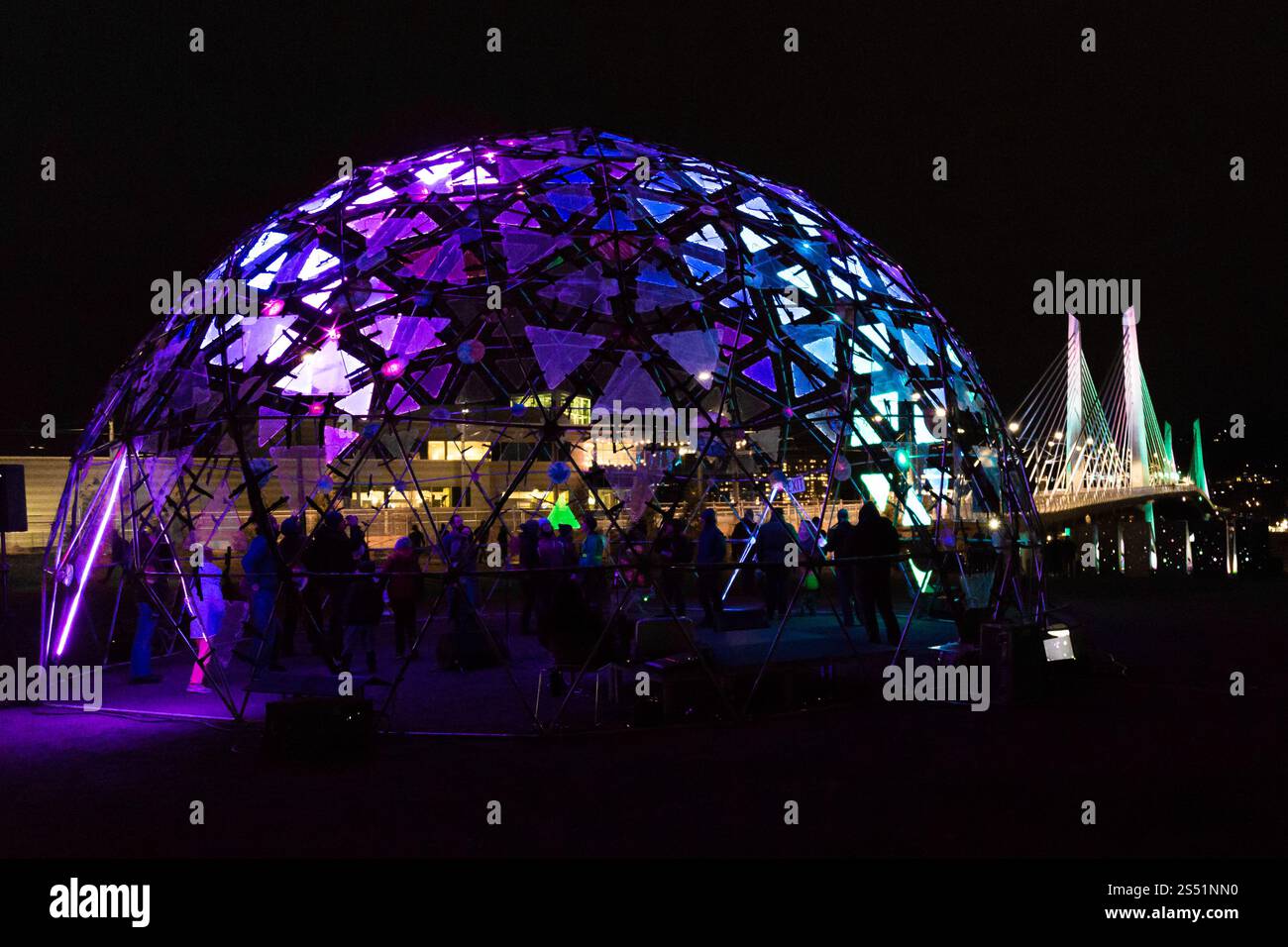 Winter Light Festival, Portland, Oregon. 1st February, 2017. The ...