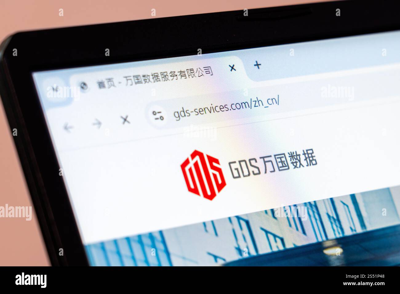 New York, USA - January 10, 2025: GDS Services website homepage ...