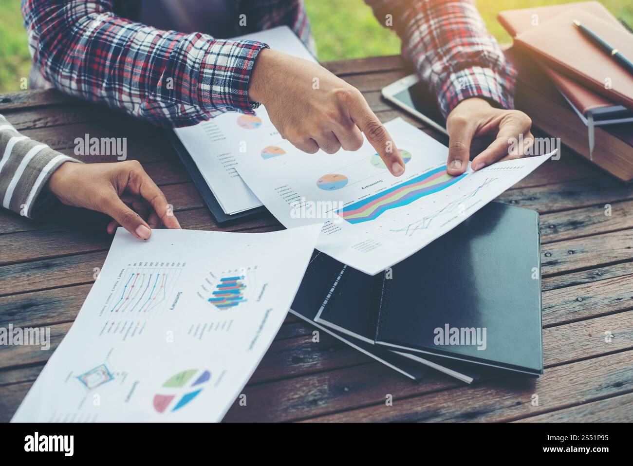 Corporate Business Planning with business chart Teamwork Concept ...
