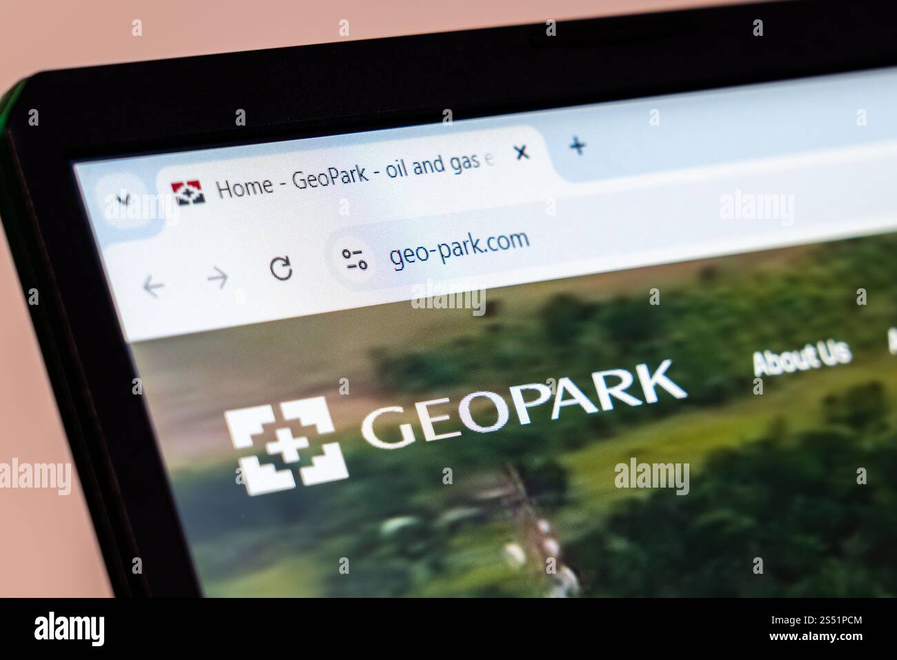 New York, USA - January 10, 2025: GeoPark oil and gas company website ...