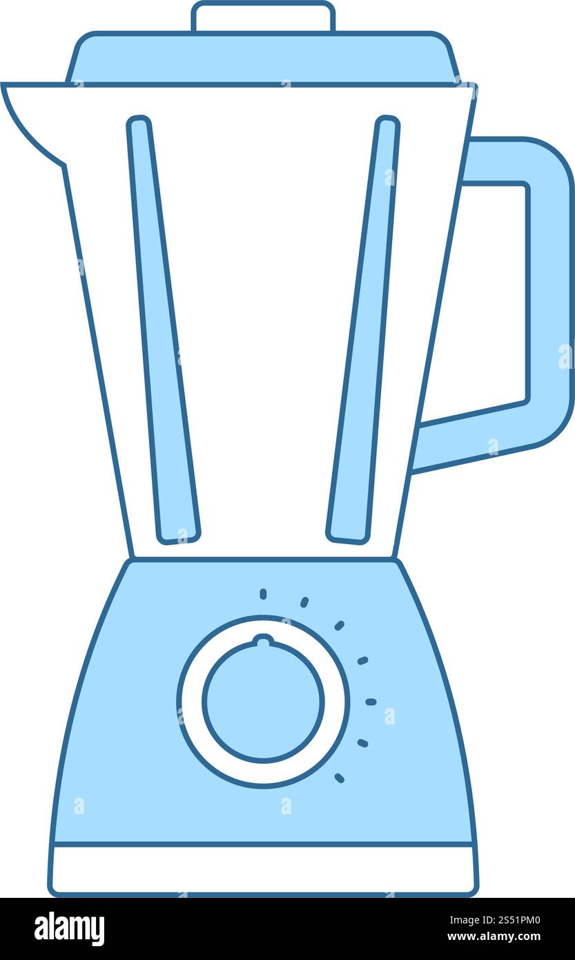 Kitchen Blender Icon. Thin Line With Blue Fill Design. Vector ...