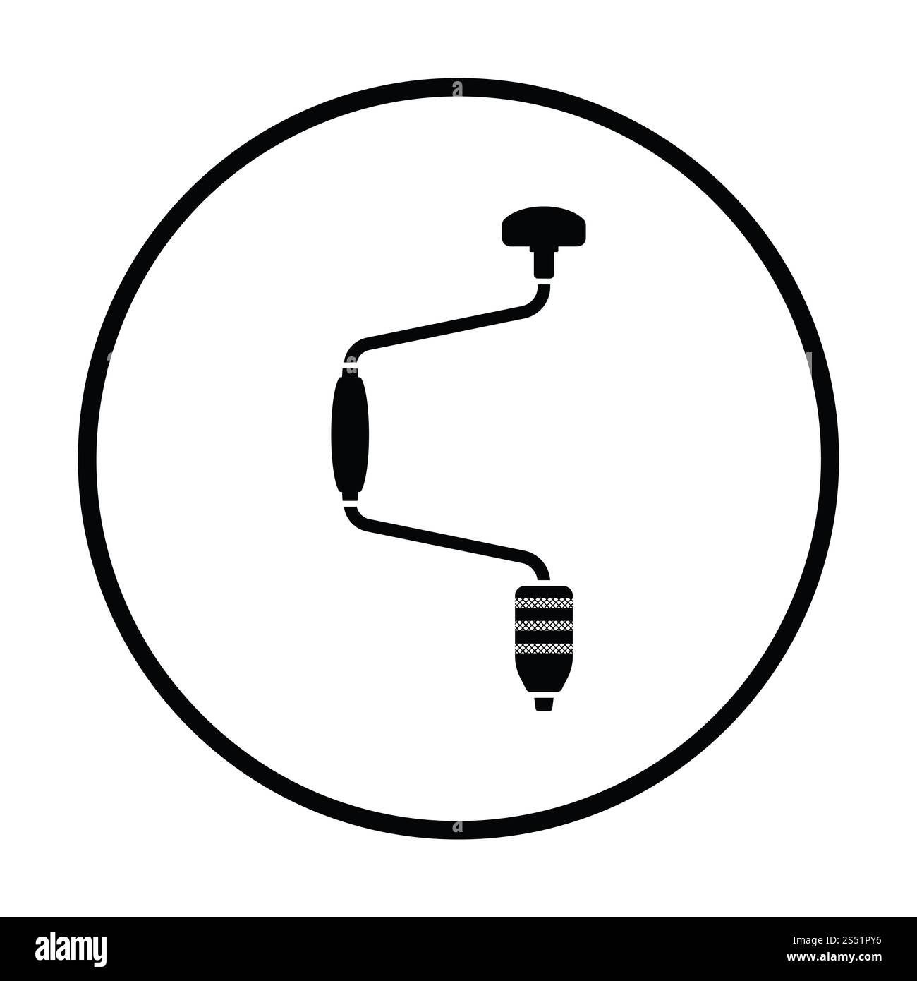 Auger icon. Thin circle design. Vector illustration Stock Photo - Alamy