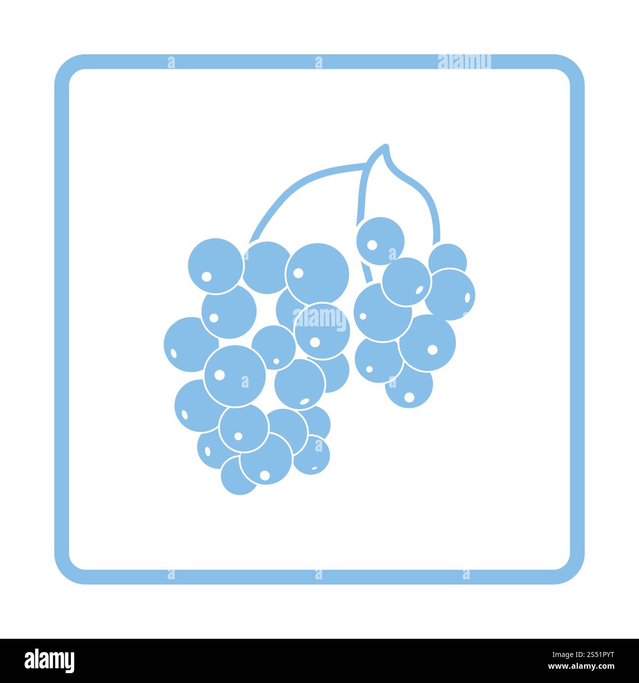 Icon of Black currant. Blue frame design. Vector illustration Stock ...