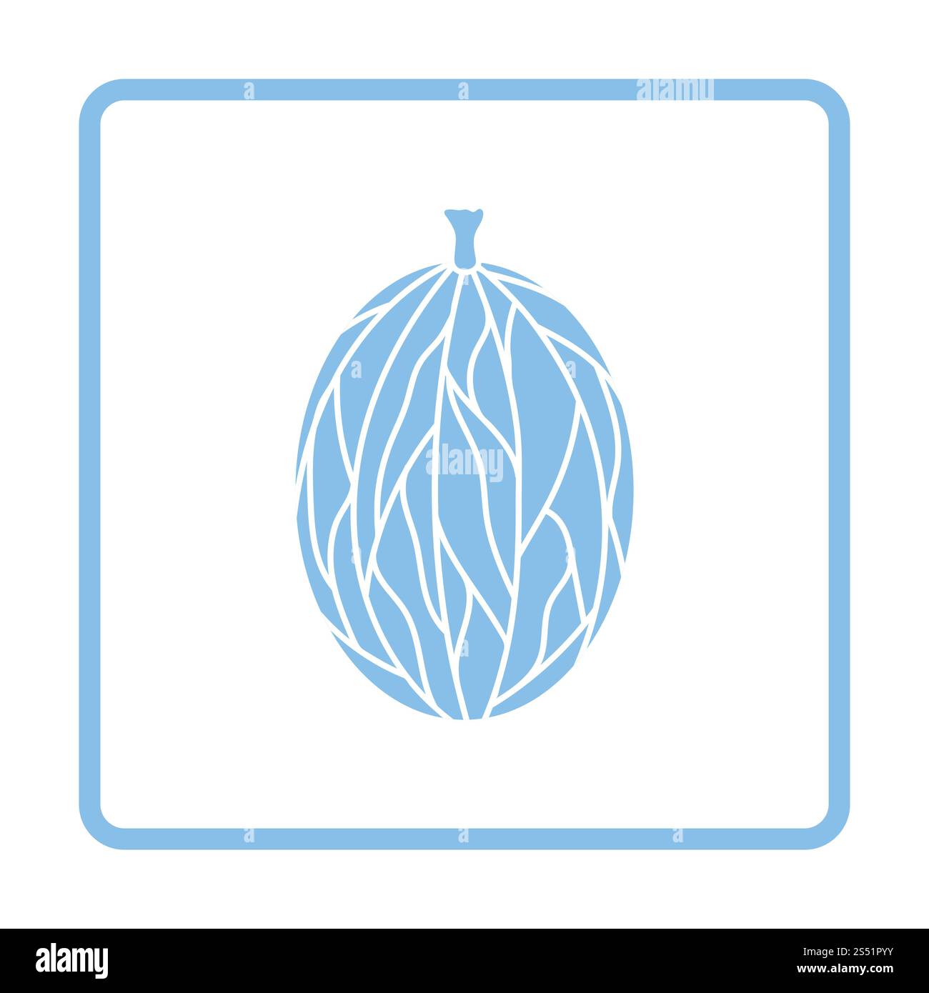 Icon of Gooseberry. Blue frame design. Vector illustration Stock Photo ...