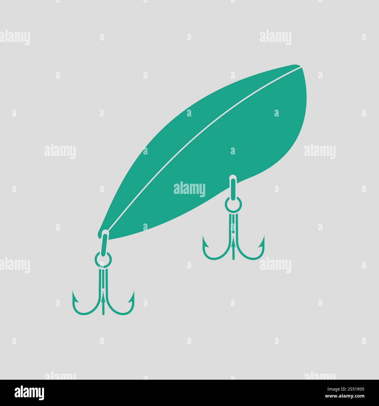 Icon of Fishing spoon. Gray background with green. Vector illustration ...