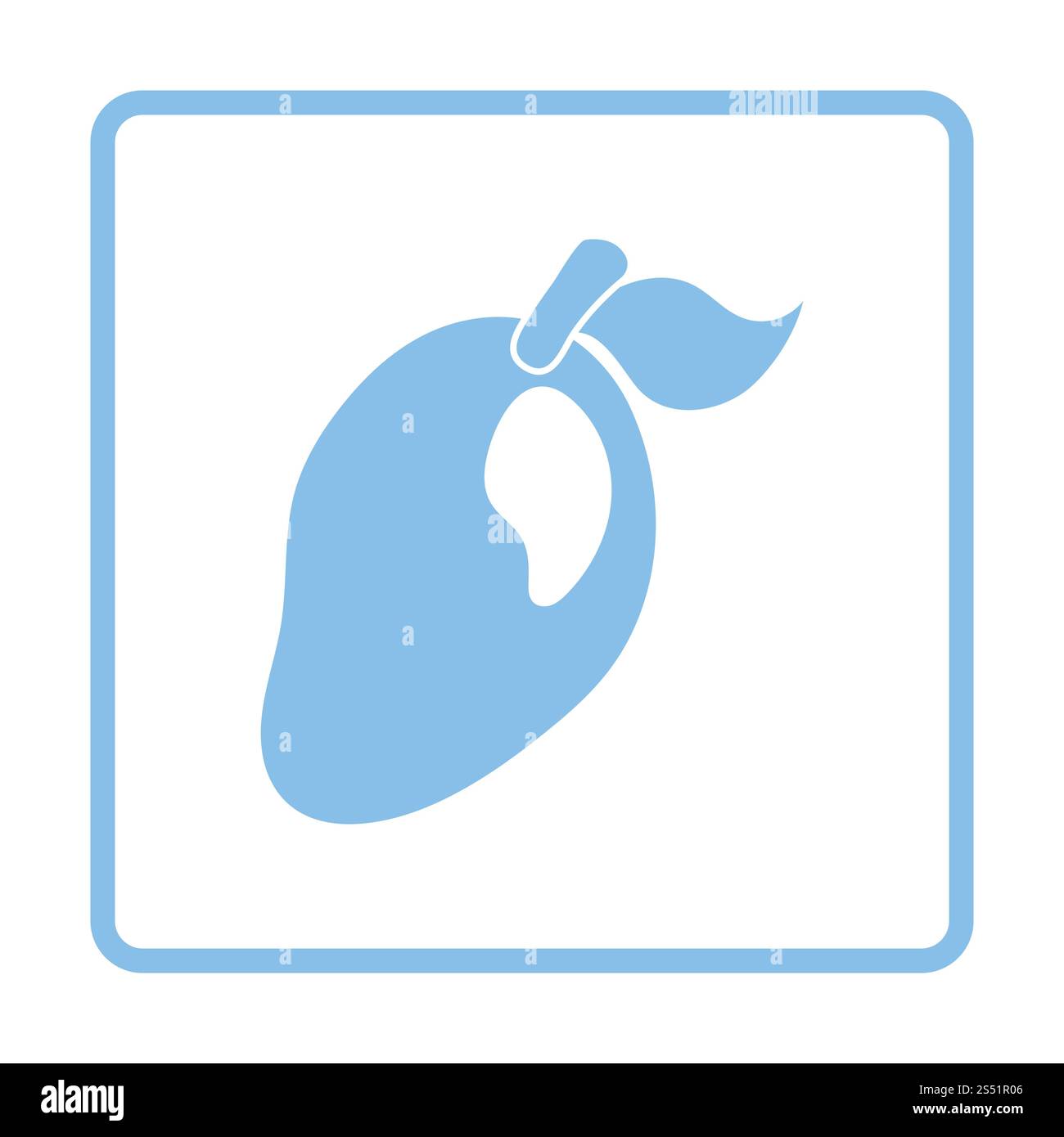 Icon of Mango. Blue frame design. Vector illustration Stock Photo - Alamy