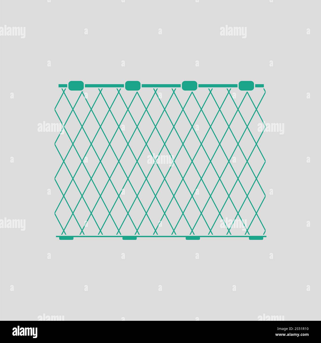 Icon of Fishing net . Gray background with green. Vector illustration ...