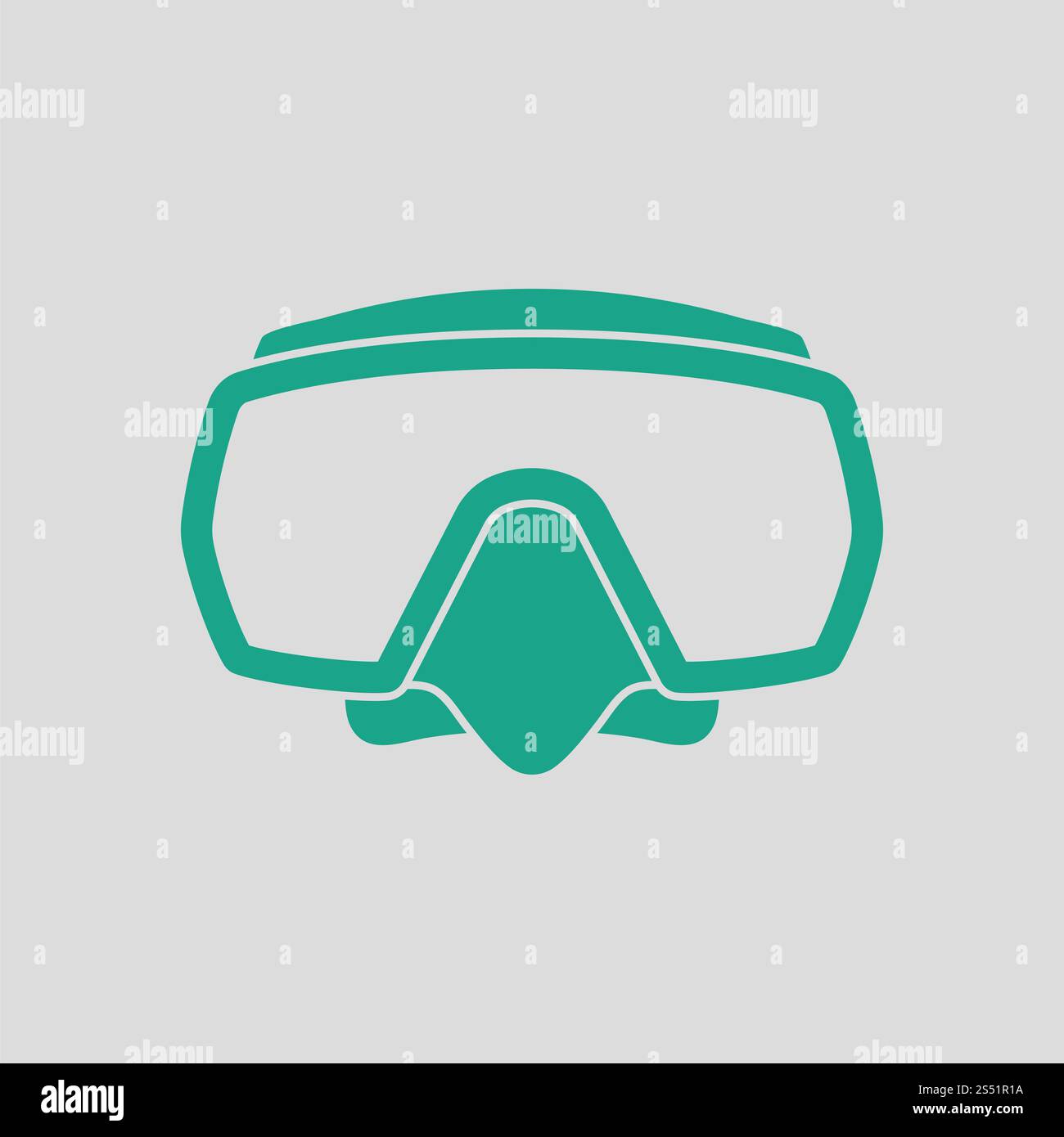 Icon of scuba mask . Gray background with green. Vector illustration ...