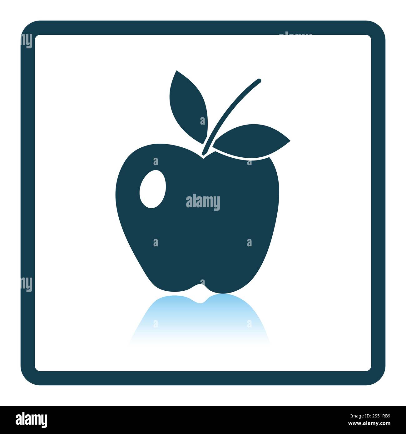 Icon of Apple. Shadow reflection design. Vector illustration Stock ...