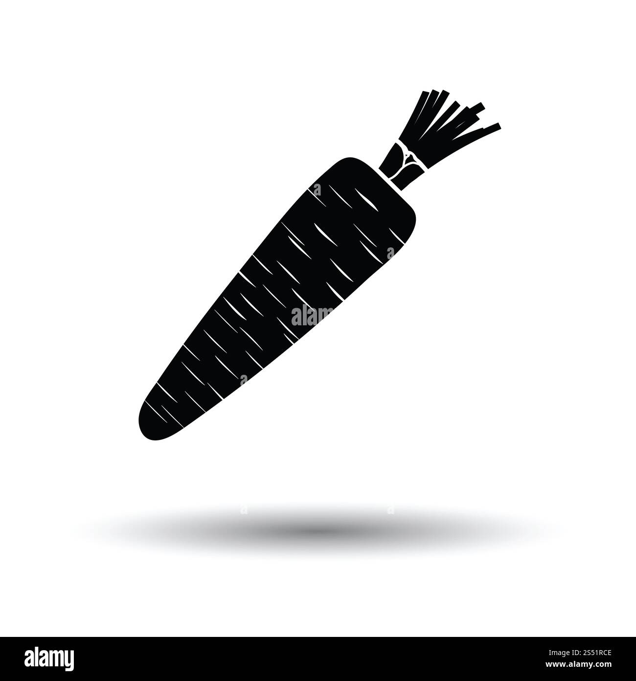 Carrot icon. White background with shadow design. Vector illustration ...