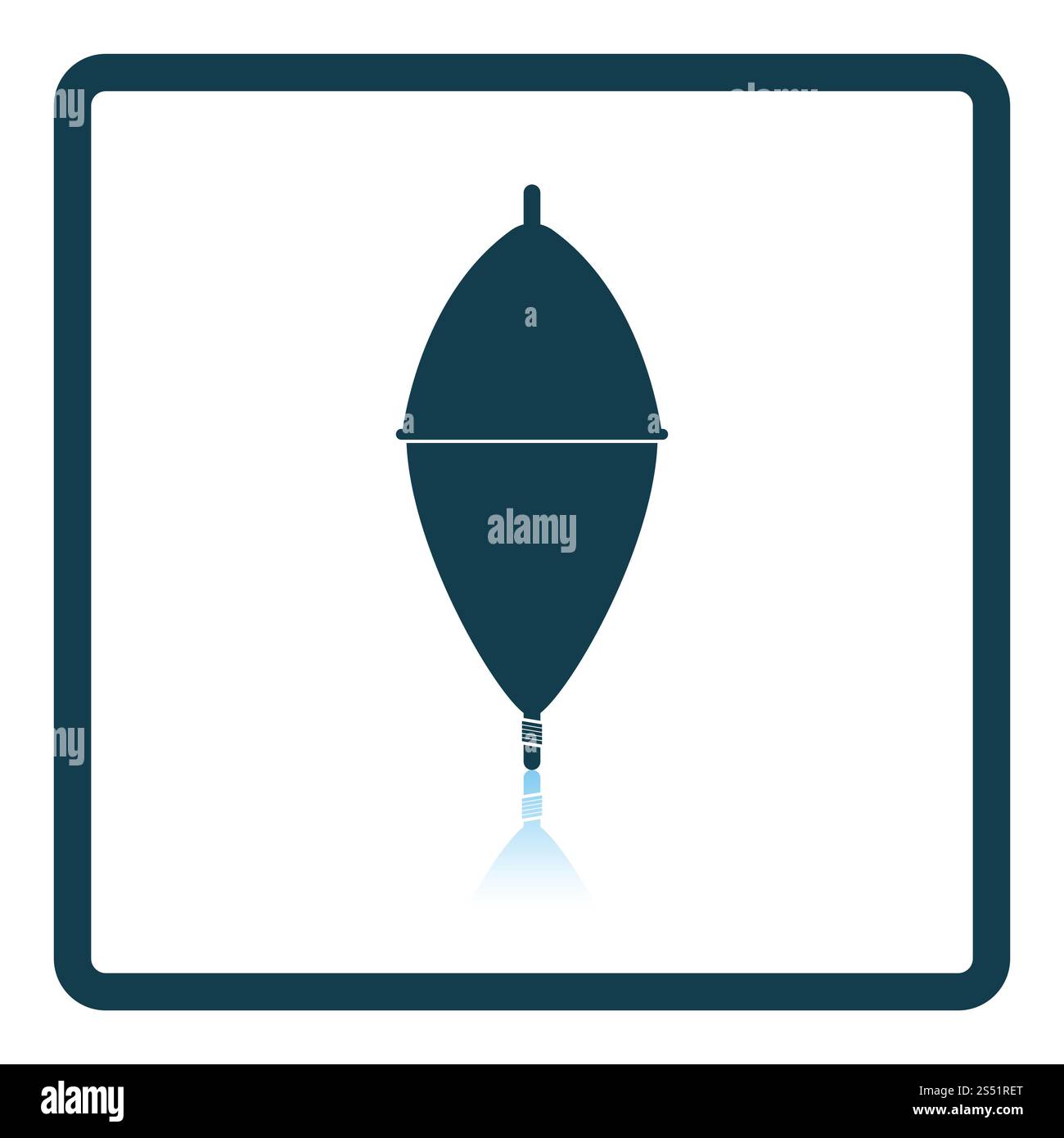 Icon of float on gray background, round shadow. Shadow reflection ...