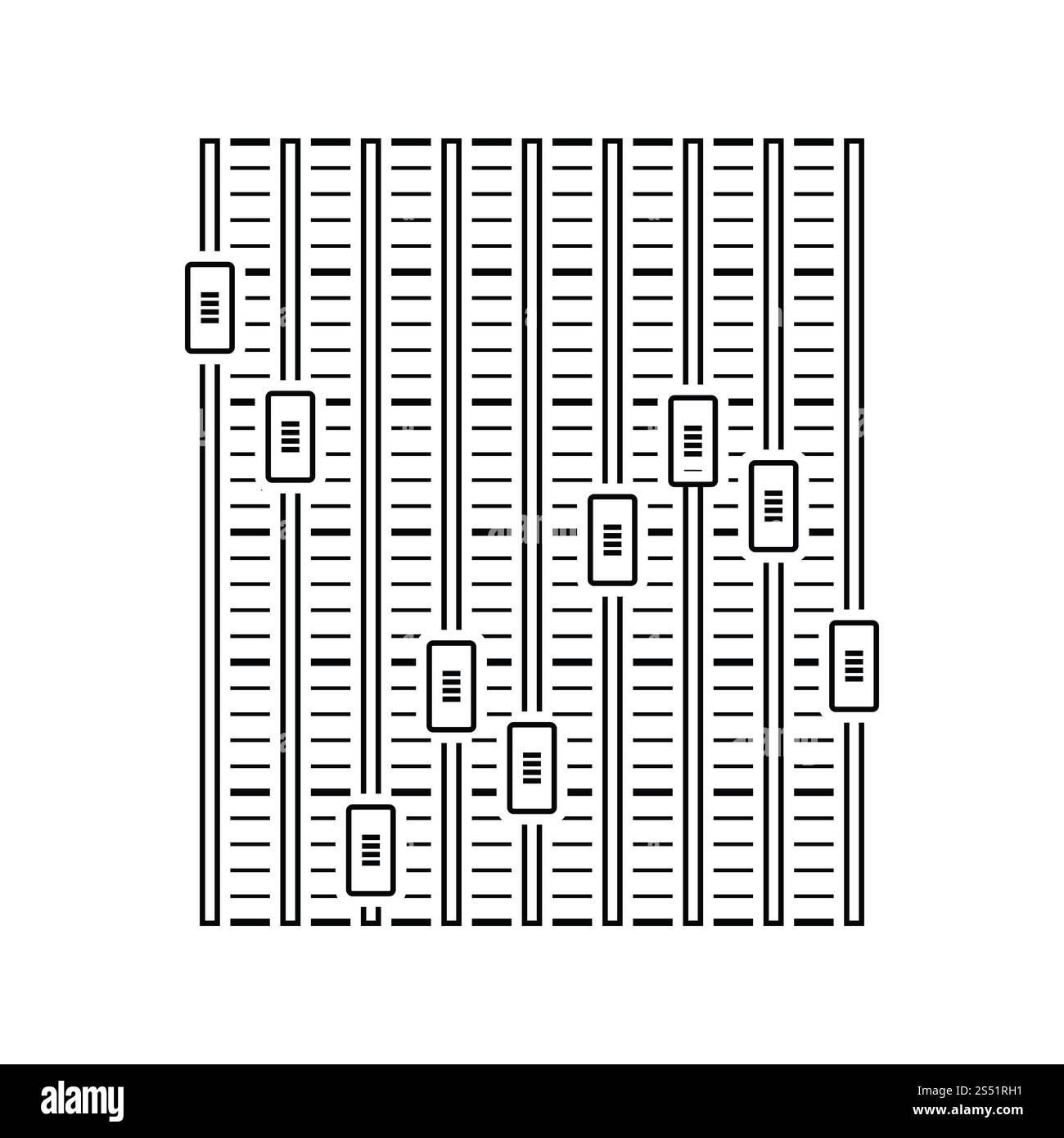 Graphic equalizer icon thin Cut Out Stock Images & Pictures - Alamy