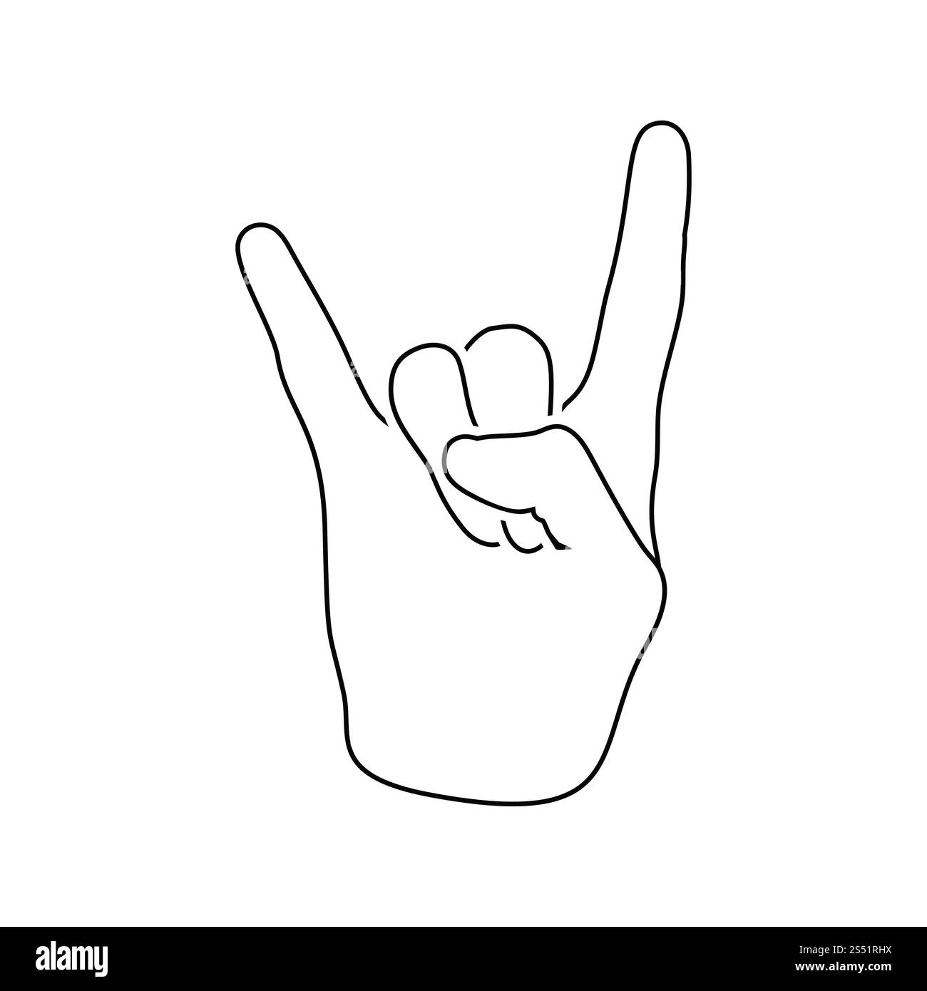 Line drawing icon hand Cut Out Stock Images & Pictures - Alamy