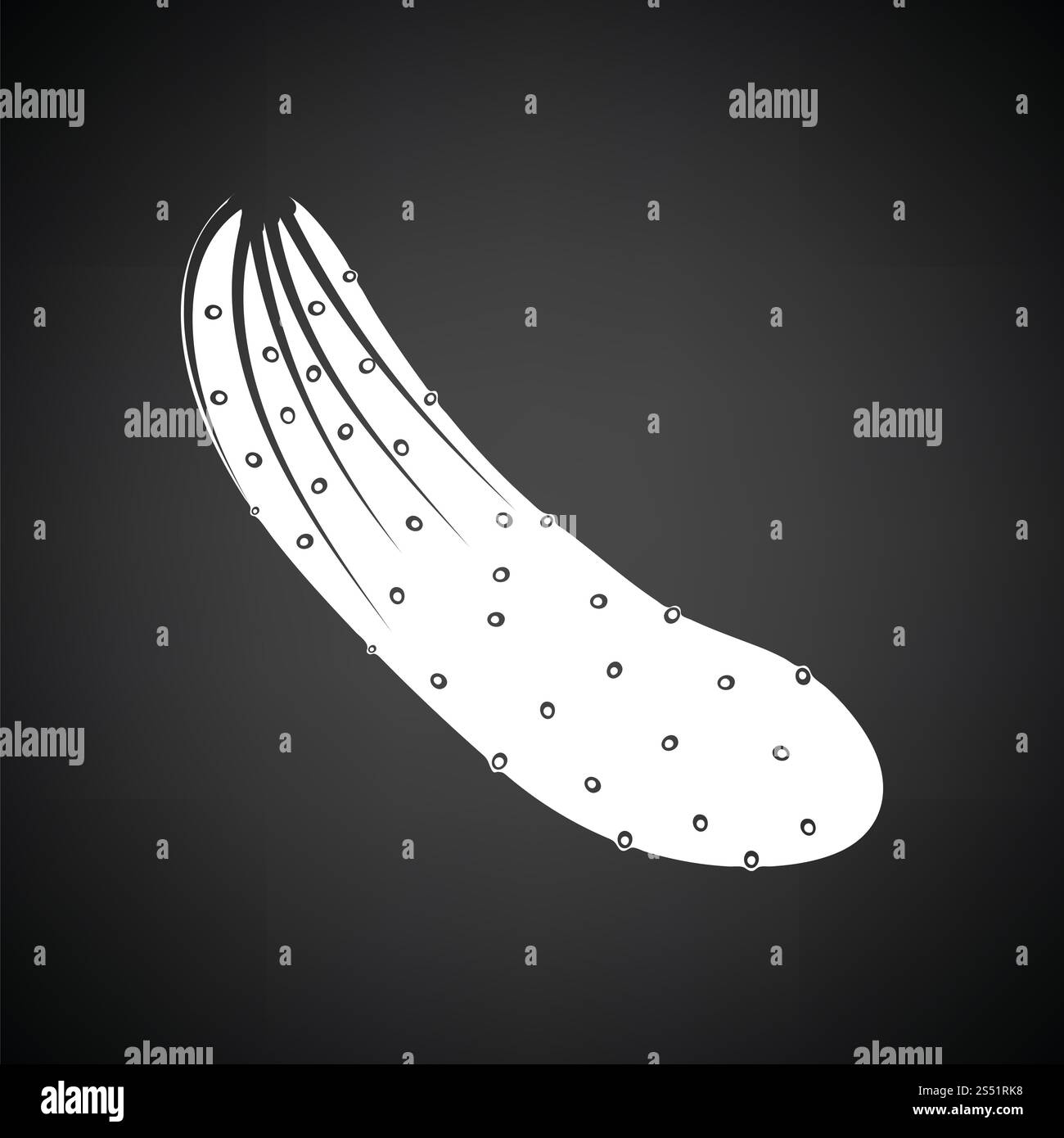 Cucumber icon. Black background with white. Vector illustration Stock ...