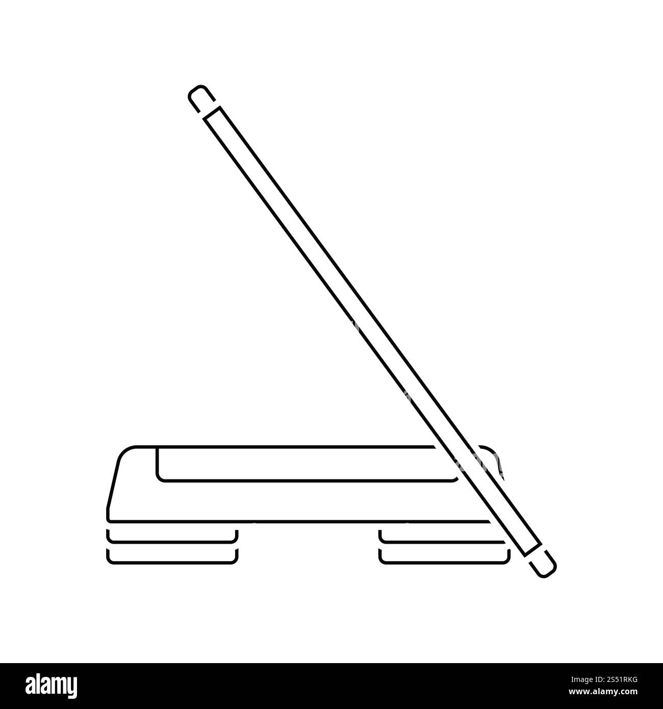 Icon of Step board and stick . Thin line design. Vector illustration ...