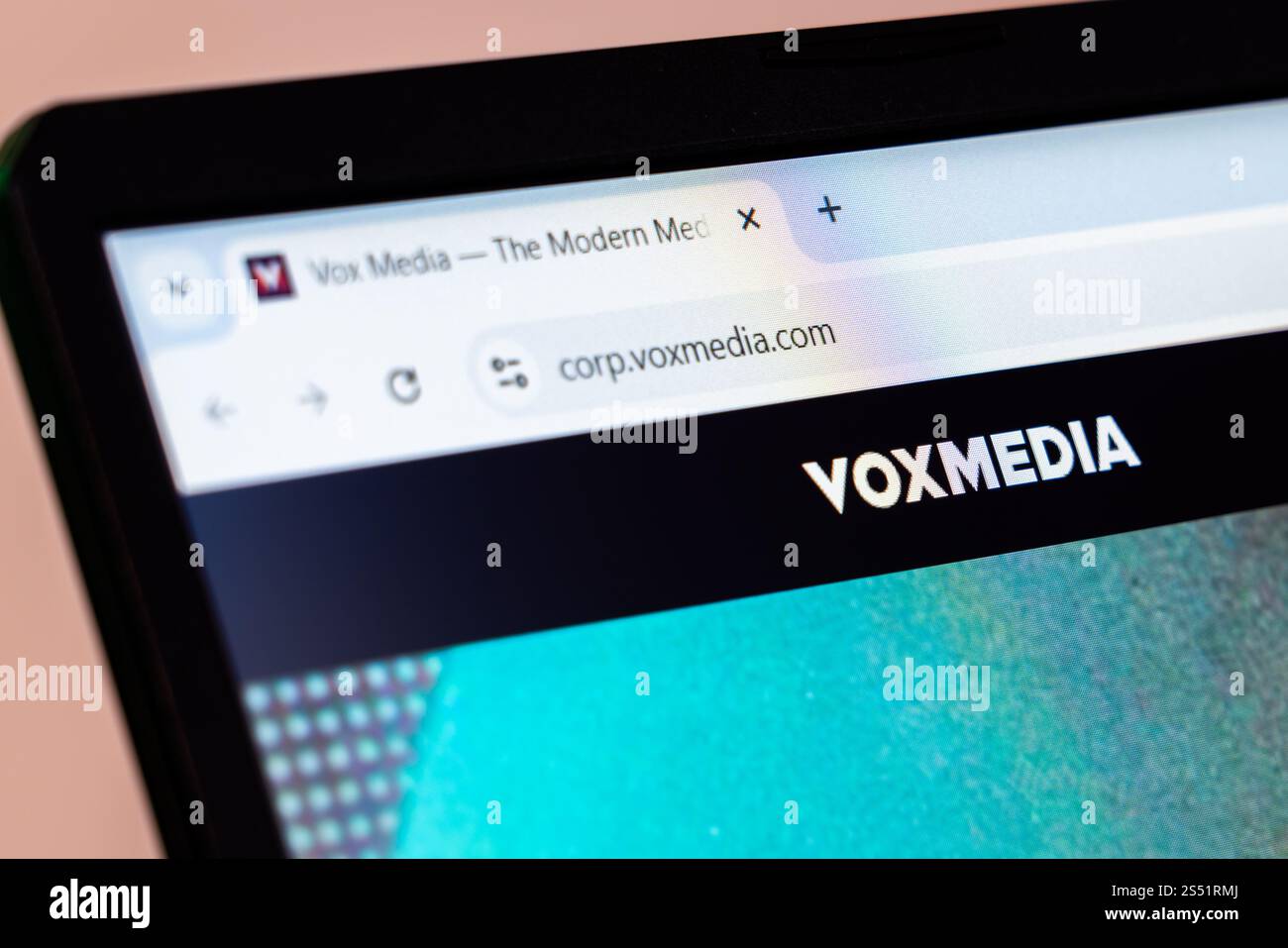 New York, USA - January 10, 2025: Vox Media corporate website homepage ...