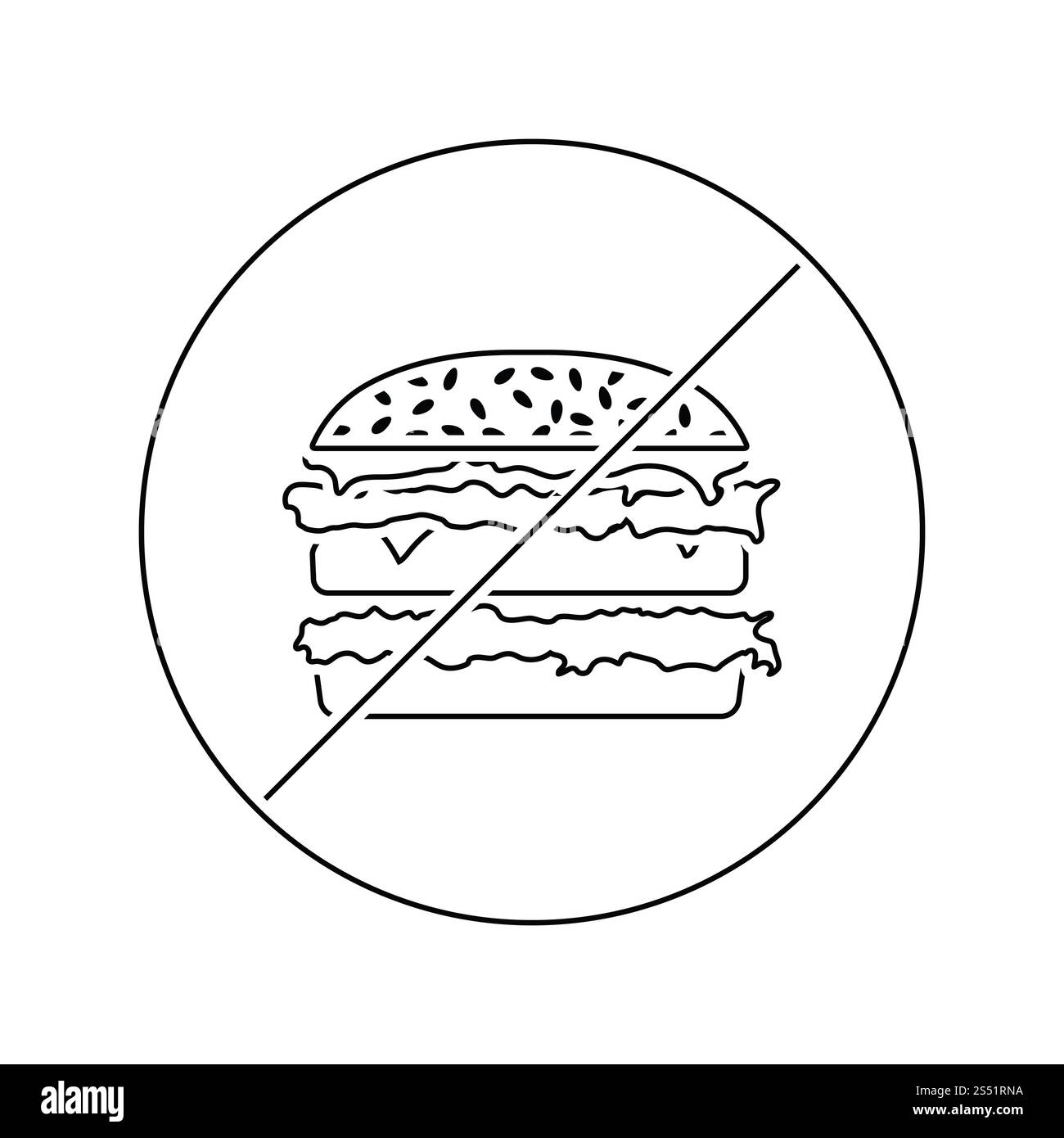 No sign hamburger sandwich hi-res stock photography and images - Alamy