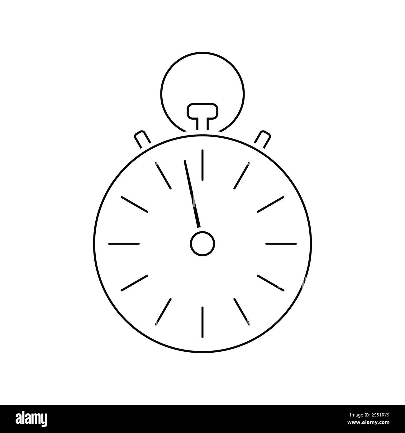 Stopwatch icon. Thin line design. Vector illustration Stock Photo - Alamy