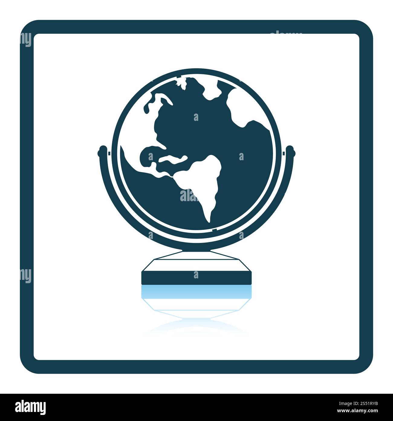 Globe icon. Shadow reflection design. Vector illustration Stock Photo ...