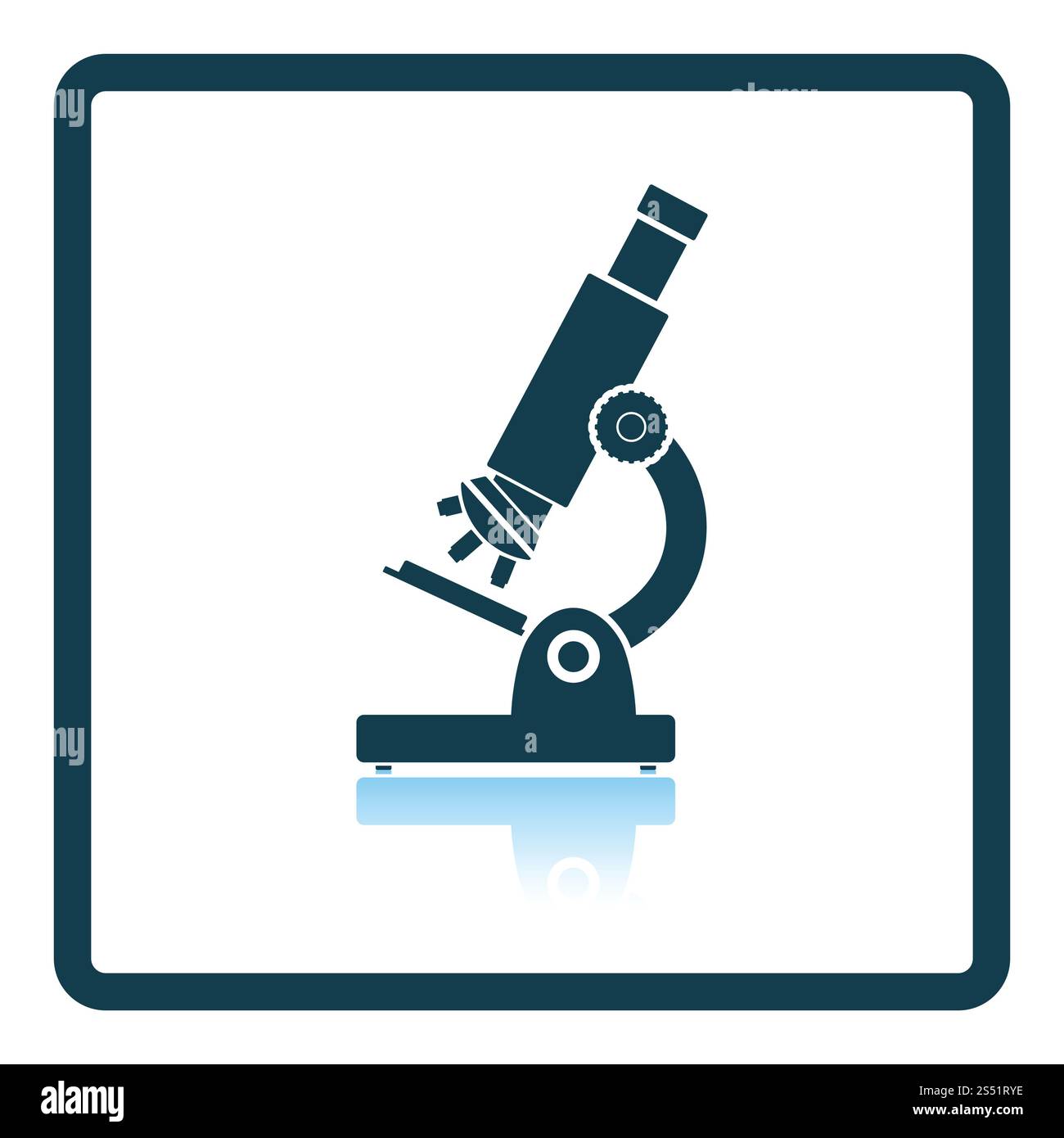 School microscope icon. Shadow reflection design. Vector illustration ...