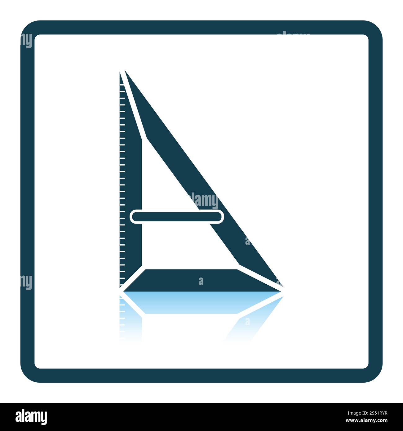 Triangle icon. Shadow reflection design. Vector illustration Stock ...